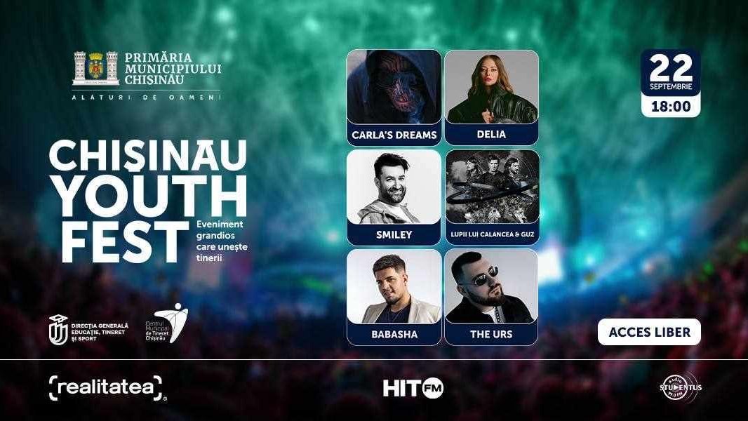 Sfârșitul de săptămână va culmina cu Chișinău Youth Fest 2024! Pe scenă ...